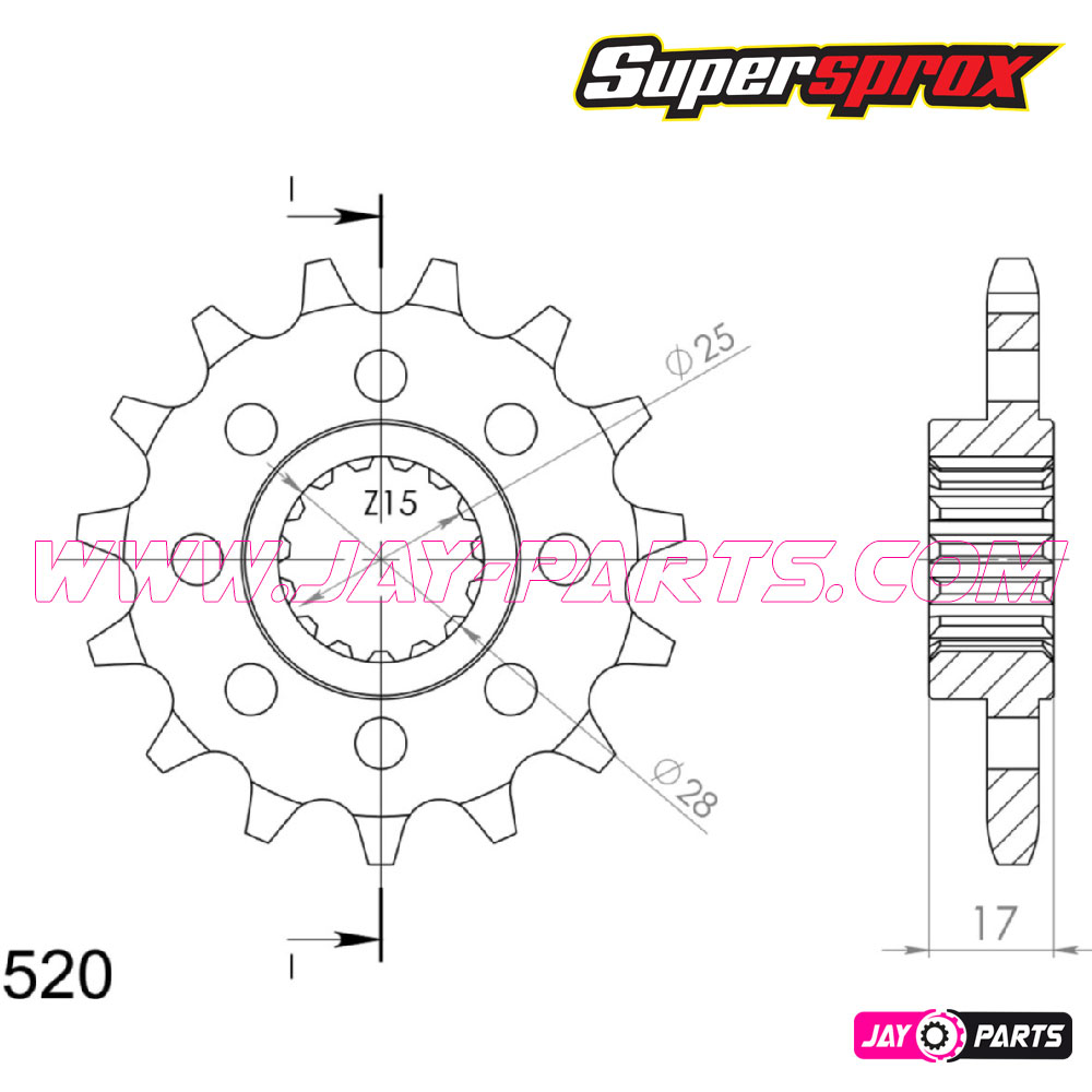 Ritzel Supersprox 520 – 14Z – JAY PARTS